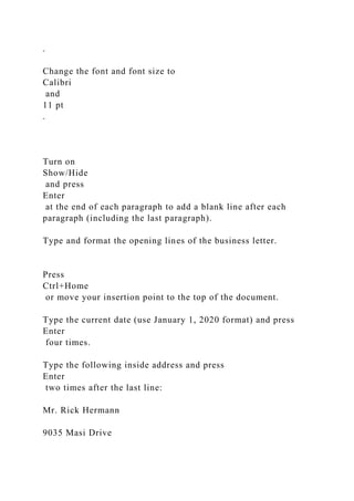 Open the ExpiredLetter-01.docx start file. If the docume.docx