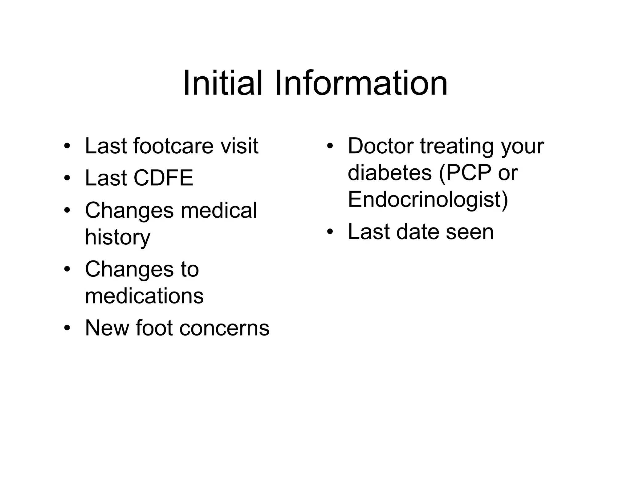 Comprehensive Diabetic Foot Examination | PDF