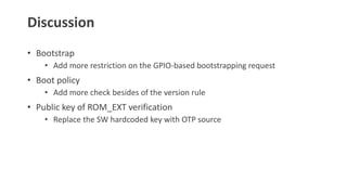 Opentitan MaskROM boot flow introduction | PDF | Operating Systems | Computer Software and ...