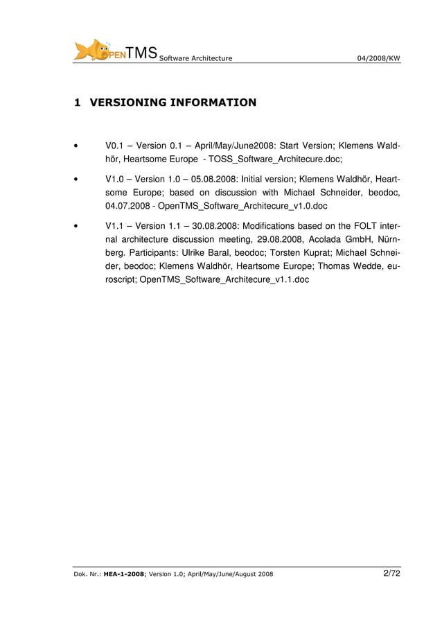 Open Tms Software Architecure | PDF | Databases | Computer Software and ...