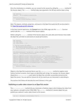 Open tok api_tutorials | PDF