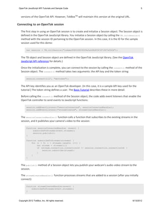 Open tok api_tutorials | PDF