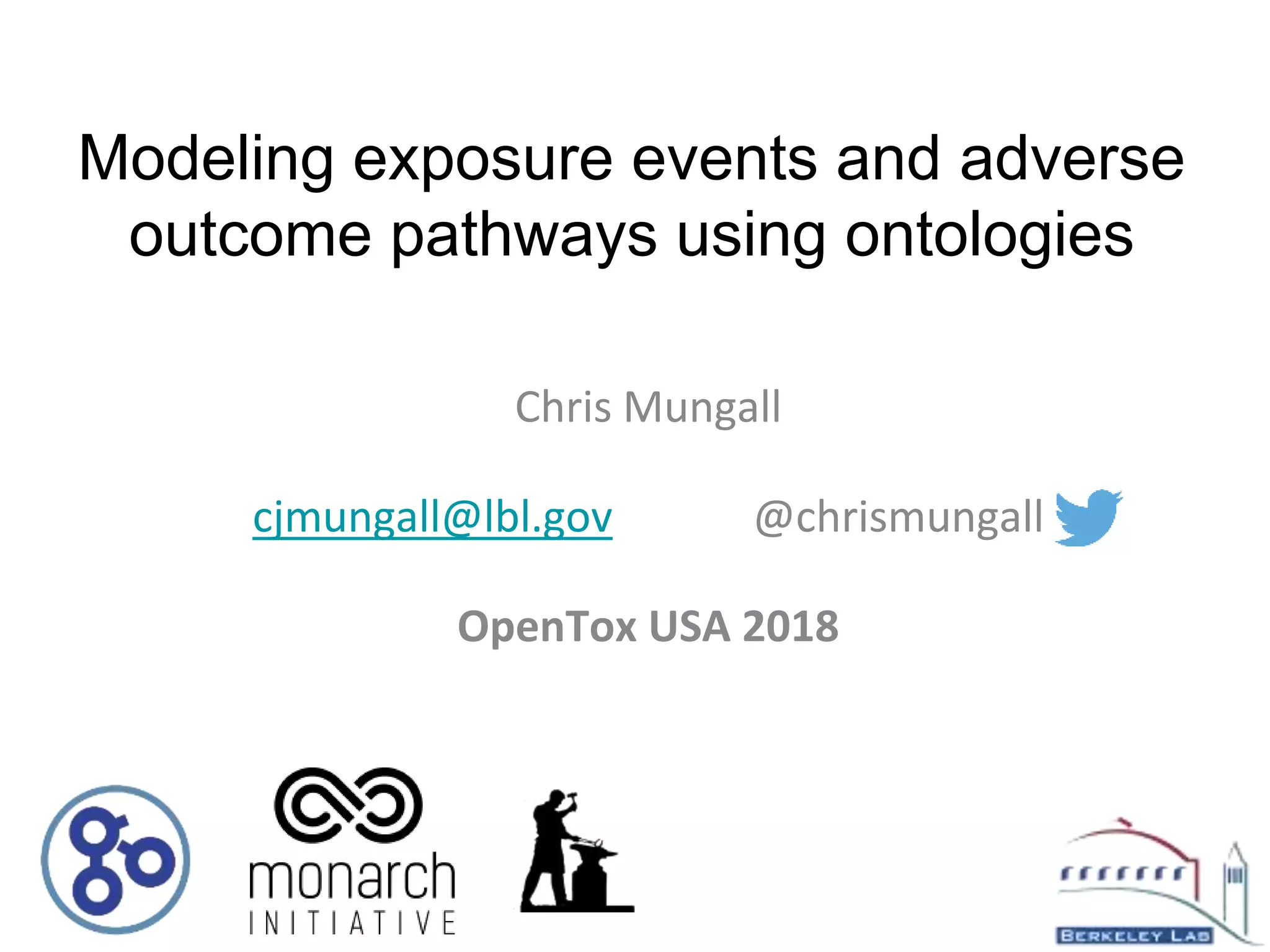 Modeling exposure events and adverse outcome pathways using ontologies ...