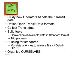 Open Transit Data for India | PPT