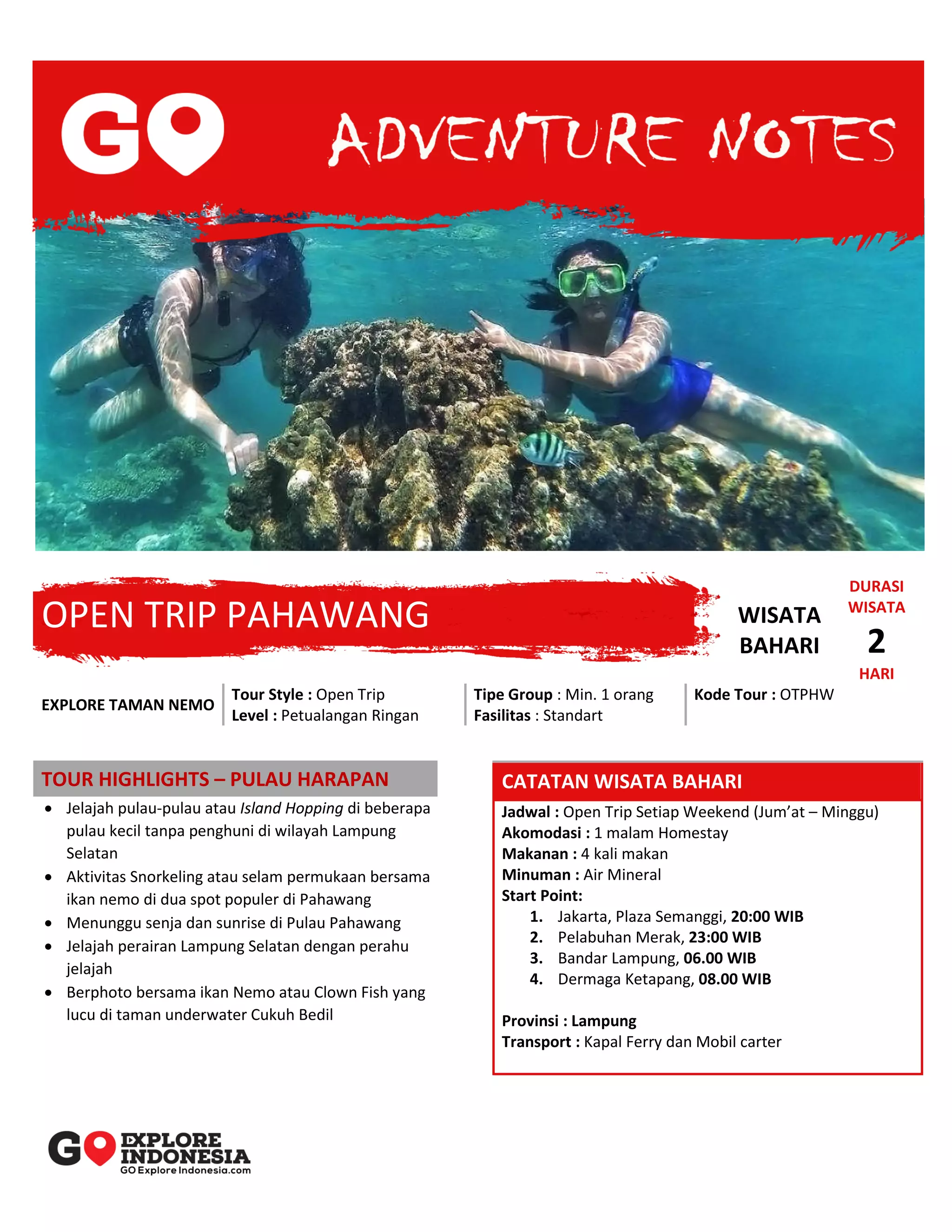 Opentrip Pulau Pahawang | PDF