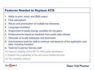 Open tripplanner | PPT | Free Download