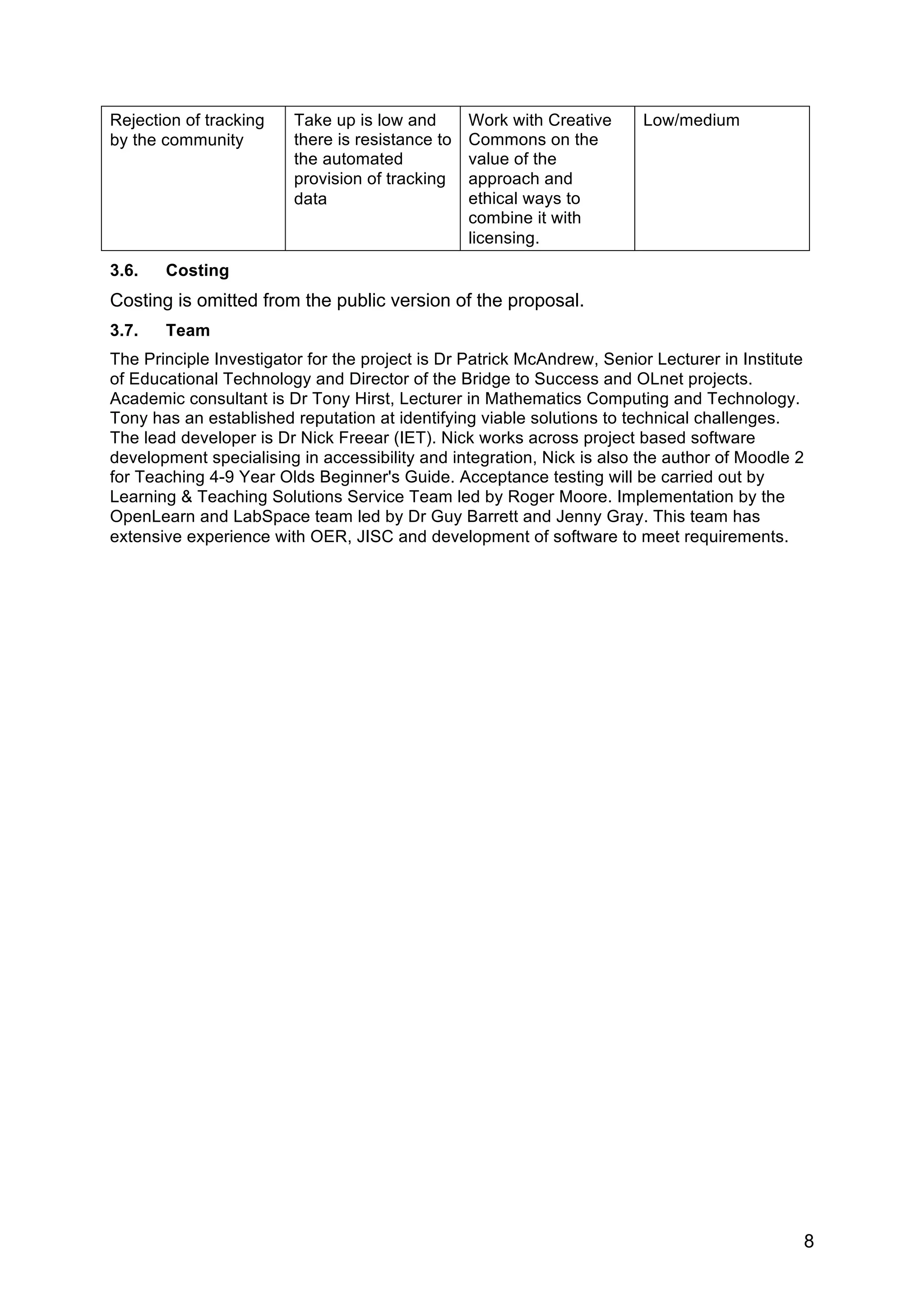 TRACK OER - Project proposal | PDF