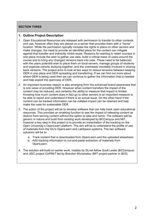 TRACK OER - Project proposal | PDF | Web Development | Internet