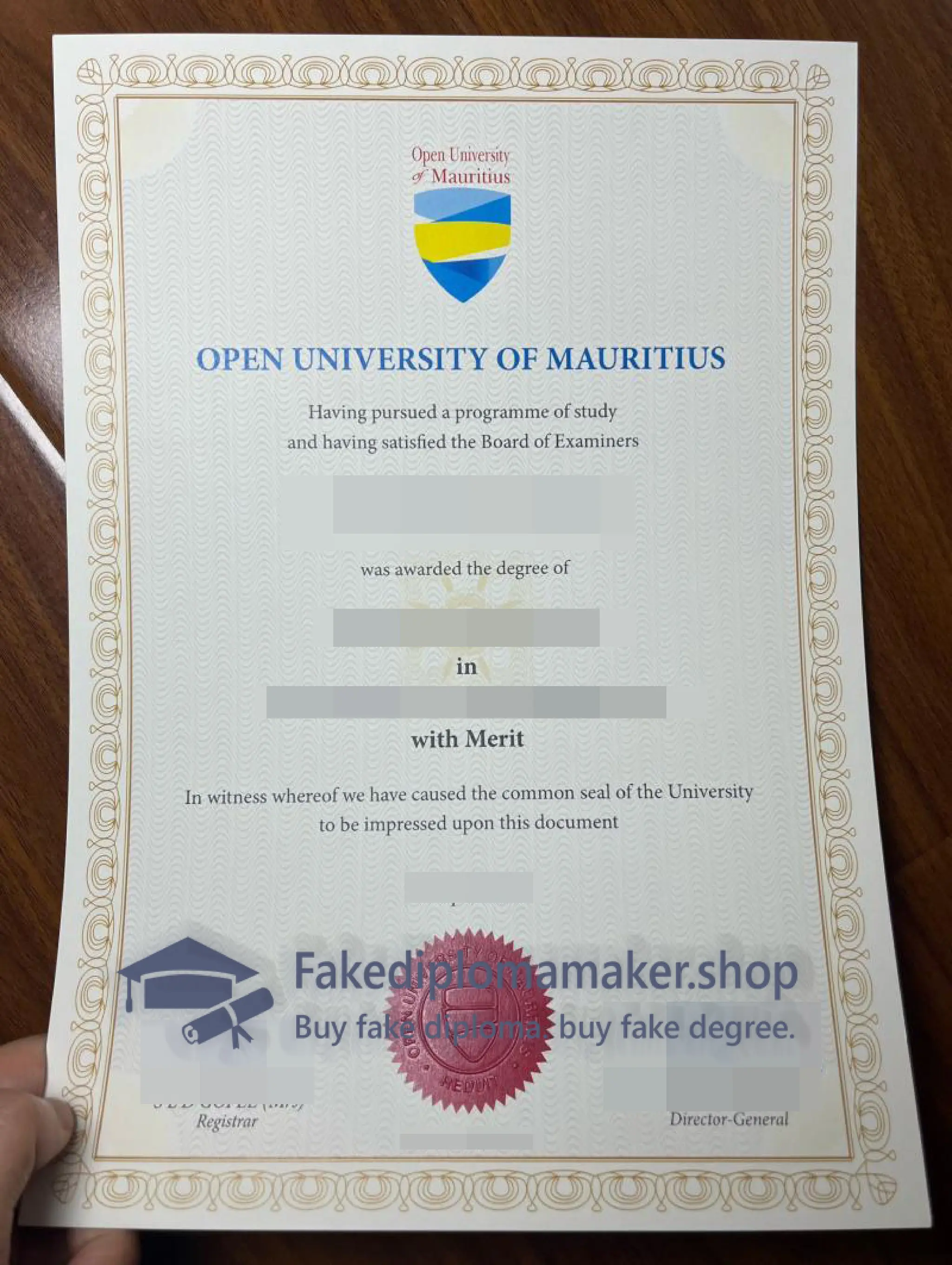Open University of Mauritius diploma, buy OUM degree | PDF
