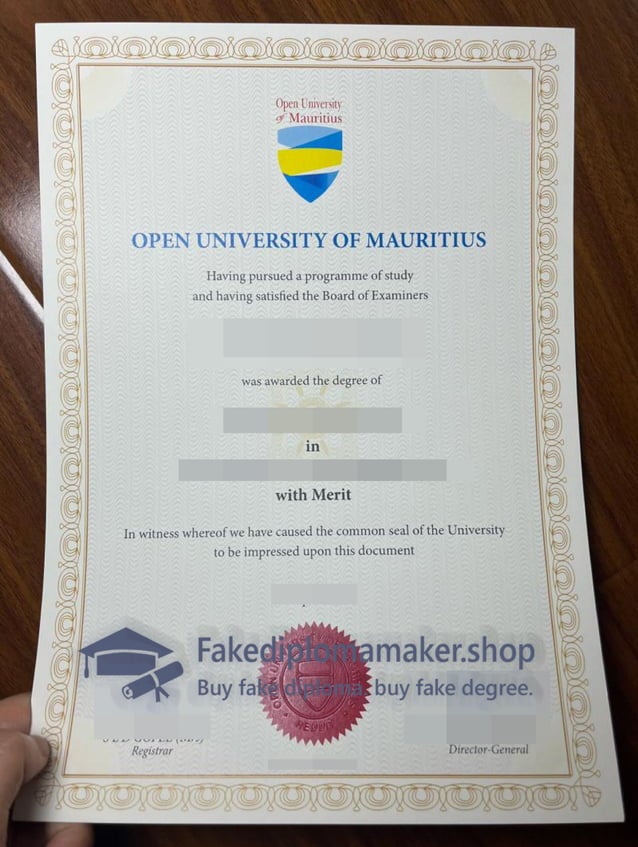 Open University of Mauritius diploma, buy OUM degree | PDF