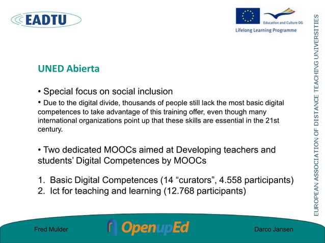 OpenupEd MOOCs for opening up education | PPT