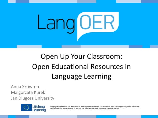 IATEFL Conference: Open up your classroom: Open Educational Resources ...