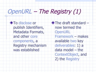 OpenURL - The Rough Guide | PPT