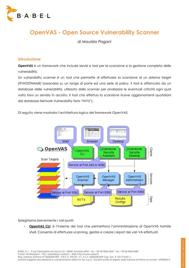OpenVAS, lo strumento open source per il vulnerability assessment | PDF | Databases | Computer ...