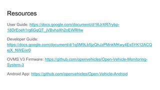 Open vehicle monitoring system (ovms) | PPT