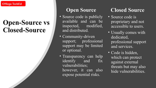 Open Source versus Closed Source in IOT in IOT | PPTX | Shareware and Freeware | Computer ...