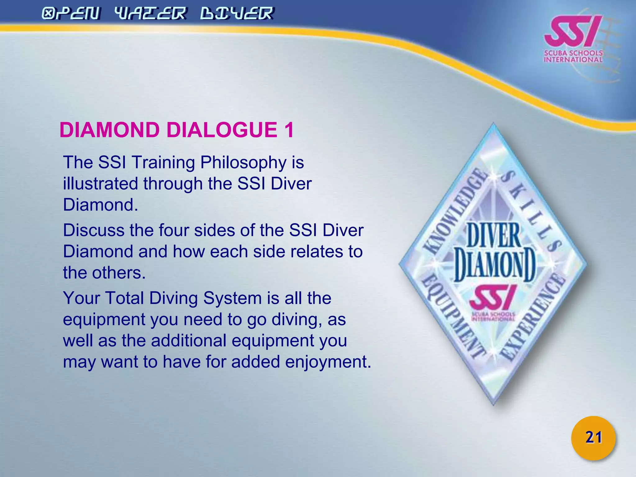 Open water diver pe gs english 2013 | PPTX