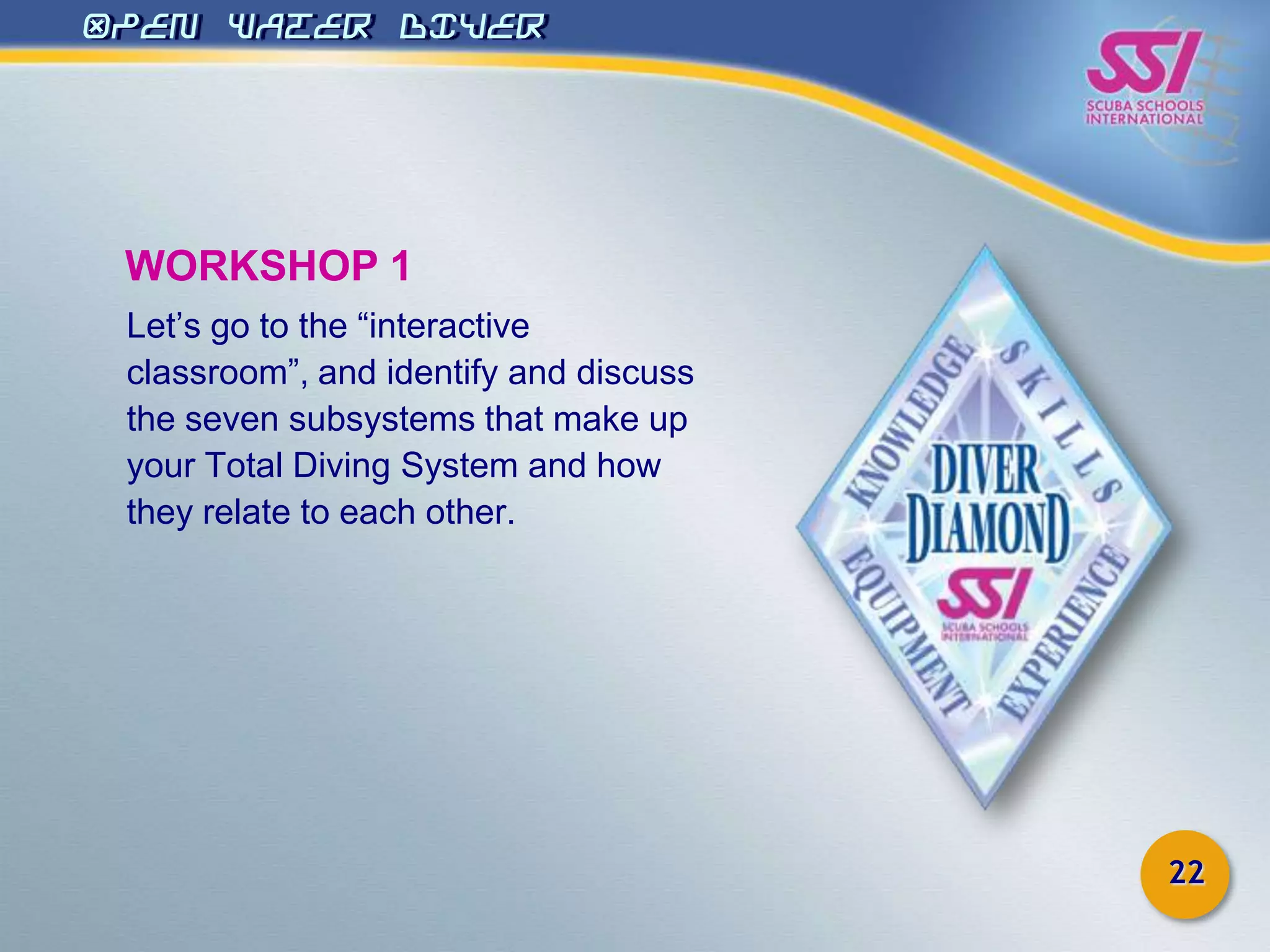 Open water diver pe gs english 2013 | PPTX