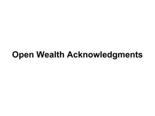 Open Wealth Acknowledments | PPT
