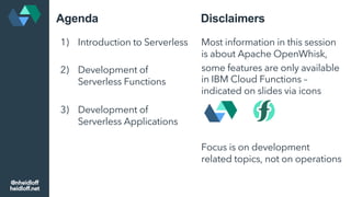 Developing Serverless Applications with Apache OpenWhisk | PPT