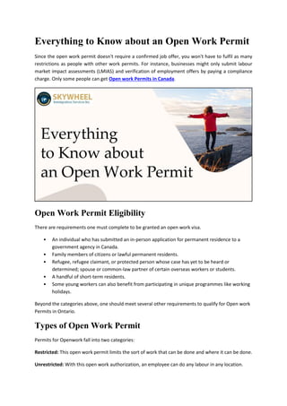 Open Work Permits in Canada - Skywheel Immigration.pdf