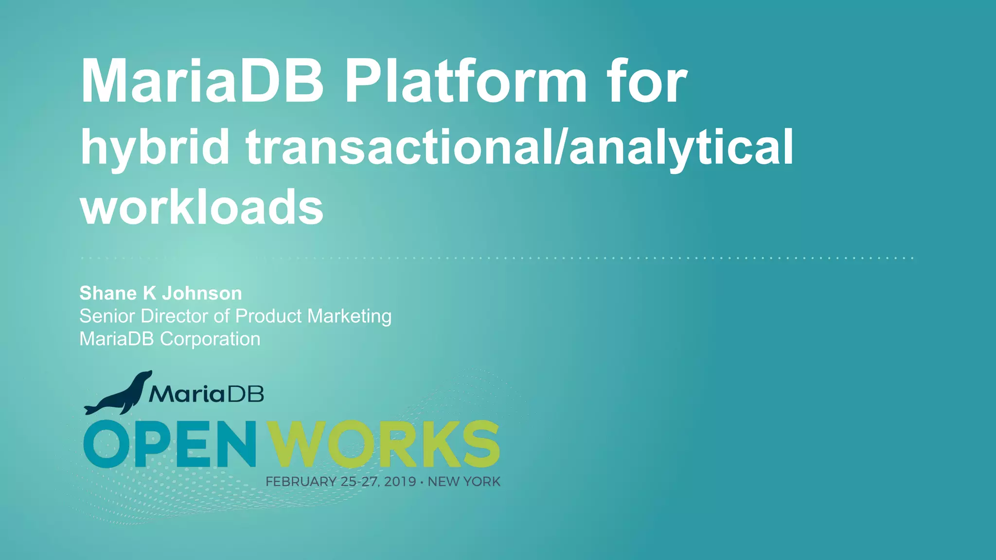 MariaDB Platform for hybrid transactional/analytical workloads | PDF | Databases | Computer ...