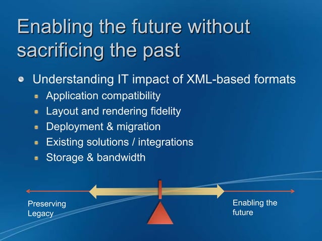 Open XML Formats For CIO's | PPTX | Desktop Publishing | Computer Software and Applications
