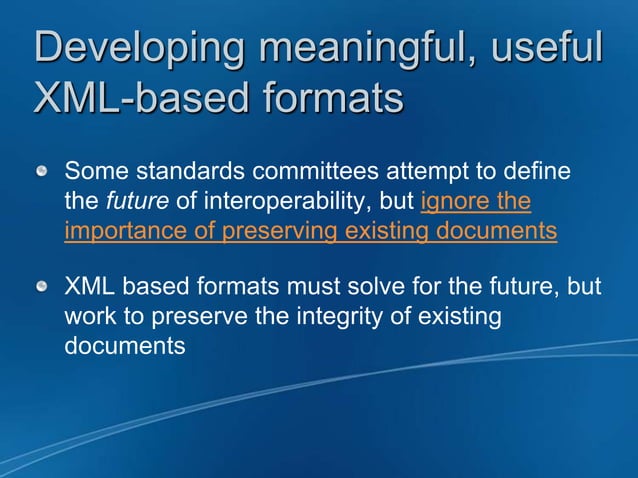 Open XML Formats For CIO's | PPTX | Desktop Publishing | Computer Software and Applications