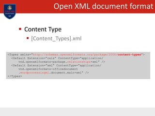 Open XML & MOSS | PPTX
