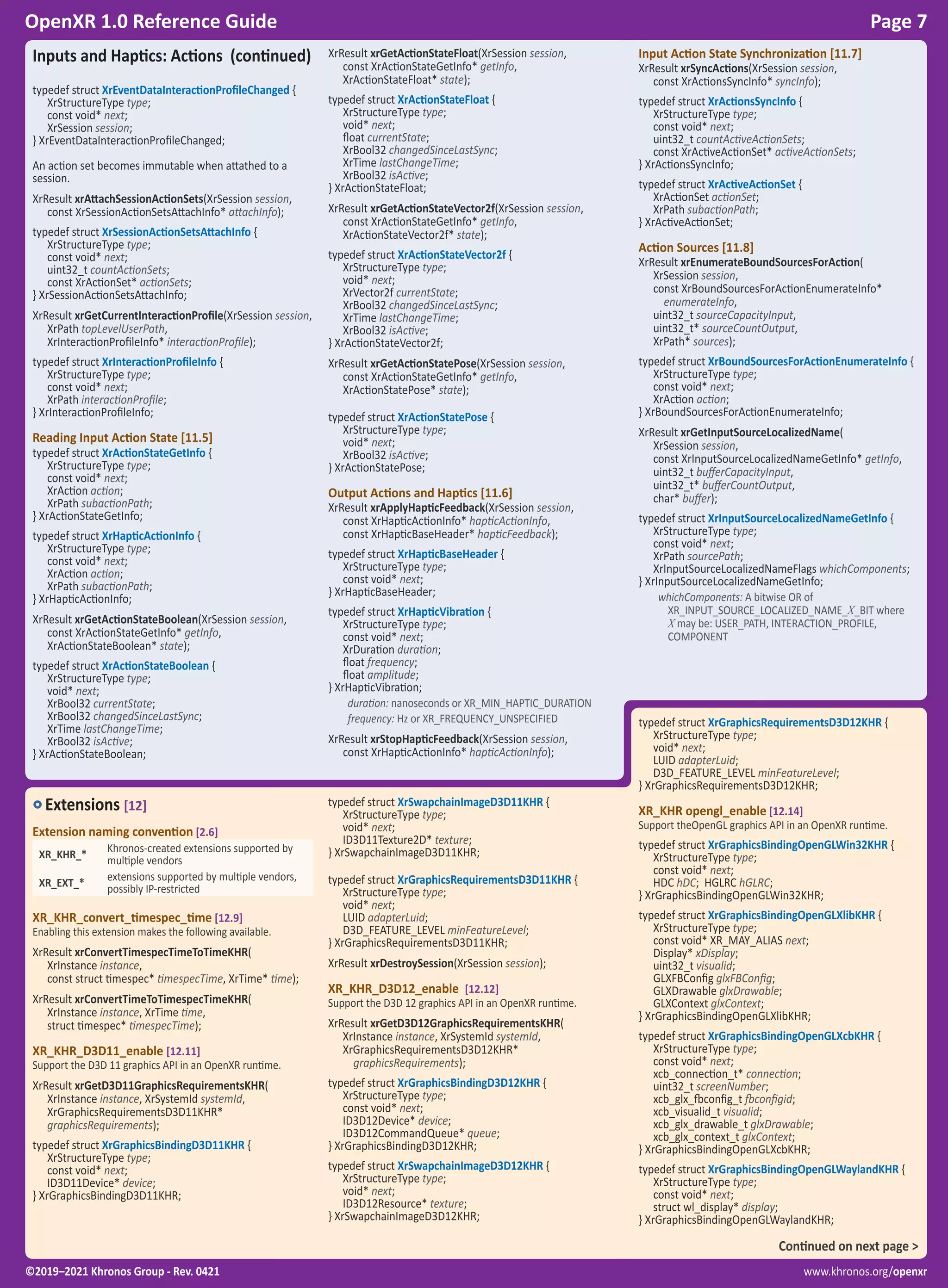 OpenXR 1.0 Reference Guide | PDF