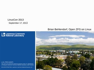 OpenZFS at LinuxCon | PDF