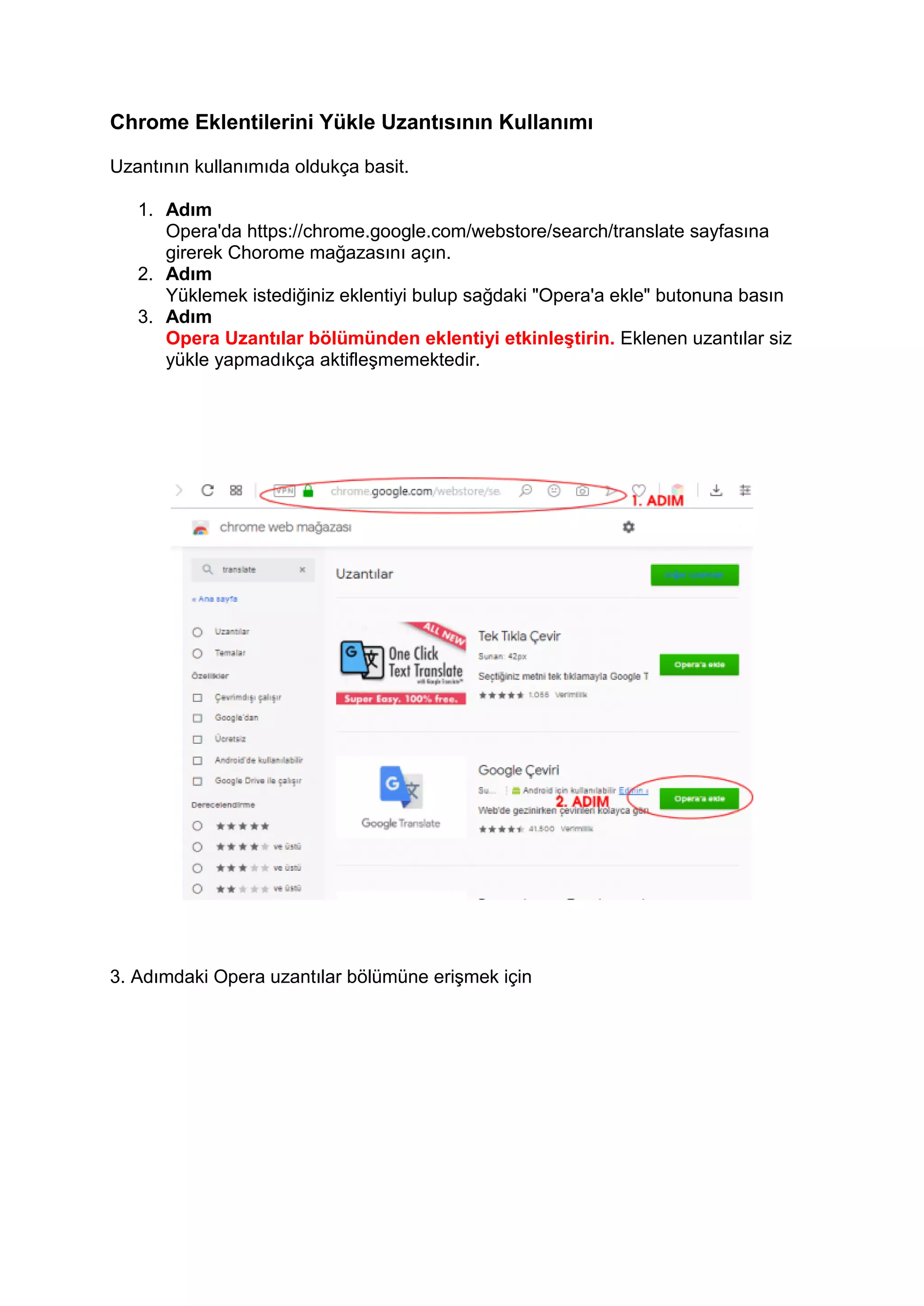 Opera'ya Chrome Eklentisi Yükleme | PDF