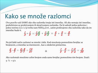 Operacije sa razlomcima lekcija3 (6.razred) | PPT