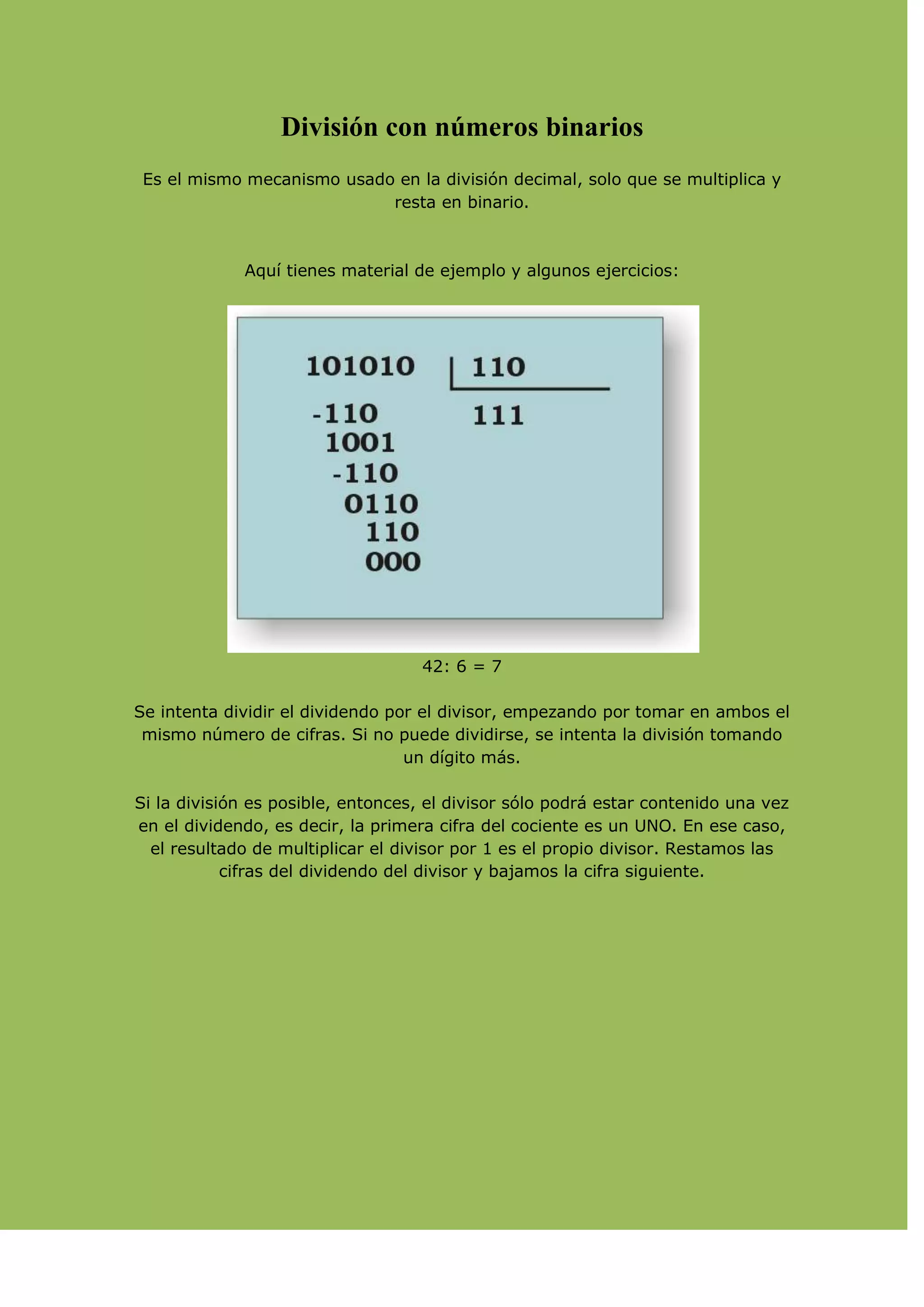 Operaciones Binaria | PDF