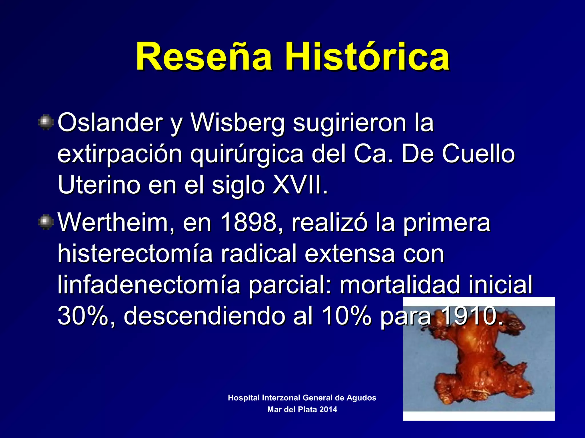 Operación Wertheim Meigs en cancer de cuello uterino | PPT
