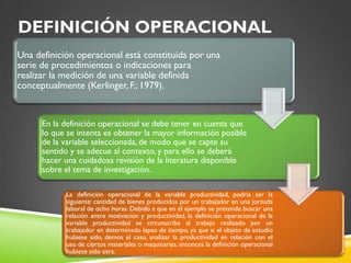 Operacionalizacion de variables | PDF