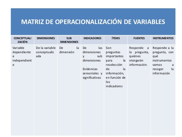 Operacionalizacion matriz de variables