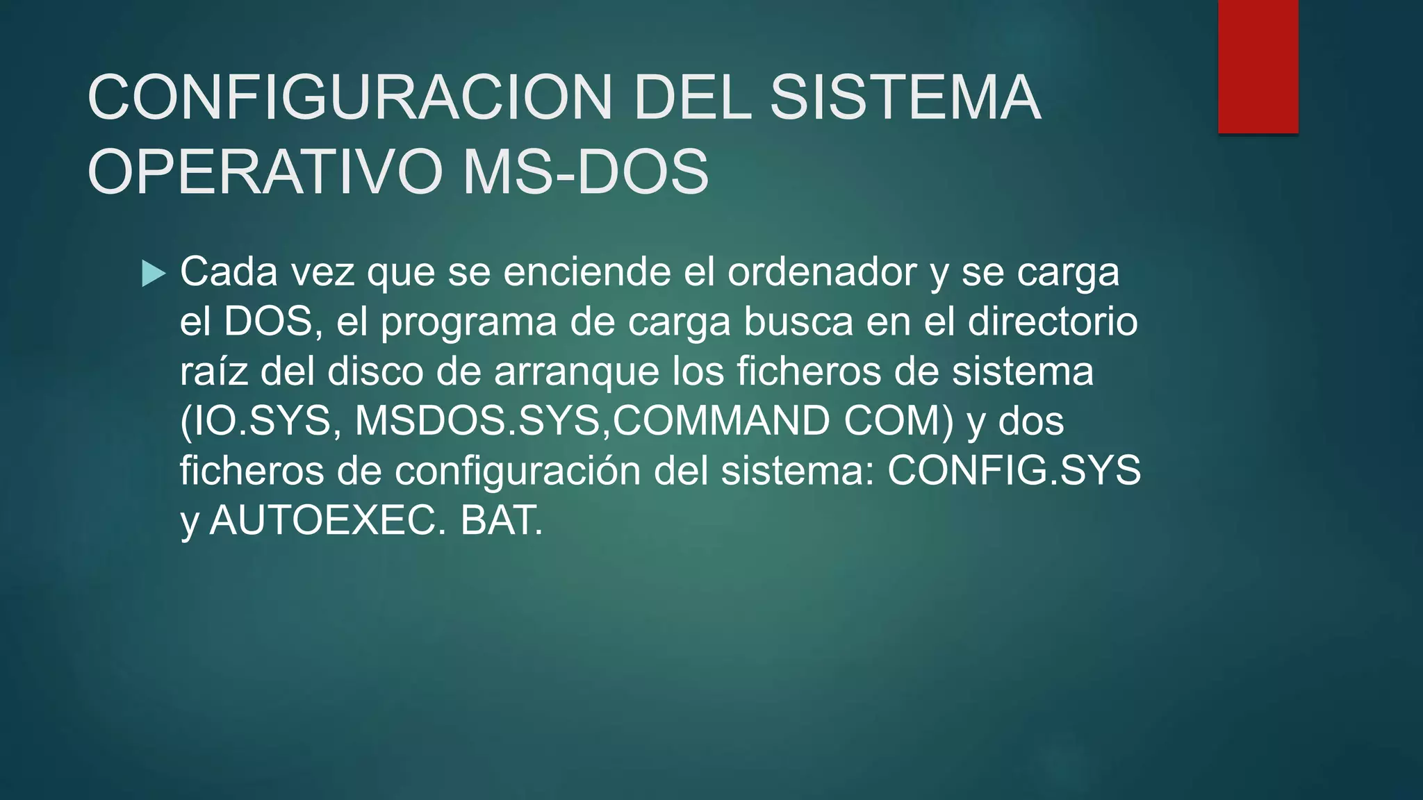 Operacion de sistema monousuario ms dos | PPT