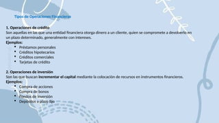 operaciones-financiera Para que sirve para que es | PPTX