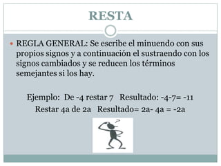 Operaciones algebraicas | PPTX