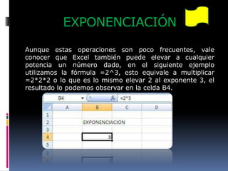 Operaciones Basicas Excel | PPTX