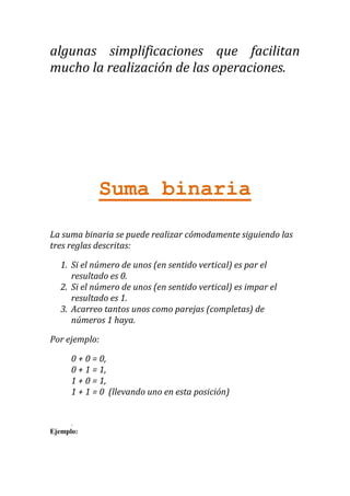 Operaciones Binarias | DOCX