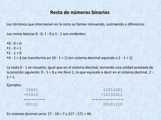 Operaciones Binarias | PPT