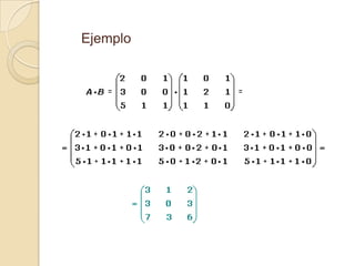 Operaciones con matrices | PPTX