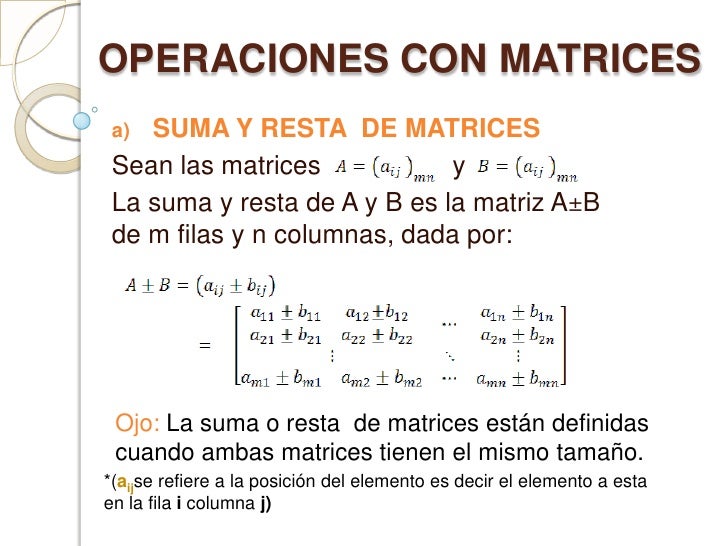 Operaciones Con Matrices
