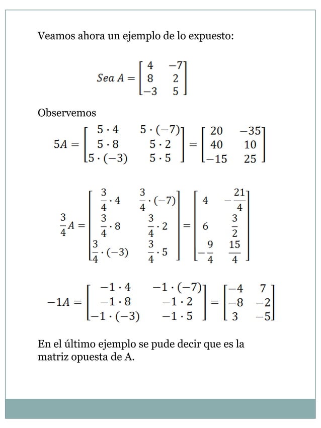 Operaciones con matrices | PDF