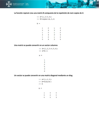 Operaciones con matrices | PDF
