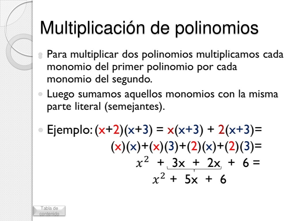 Operaciones Con Polinomios