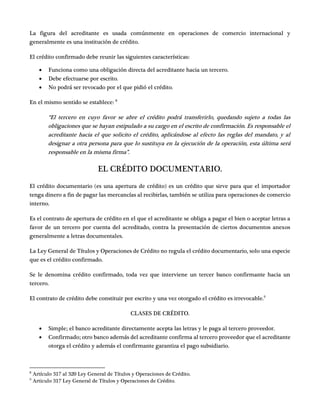 Resumen de las Operaciones de Crédito | DOCX