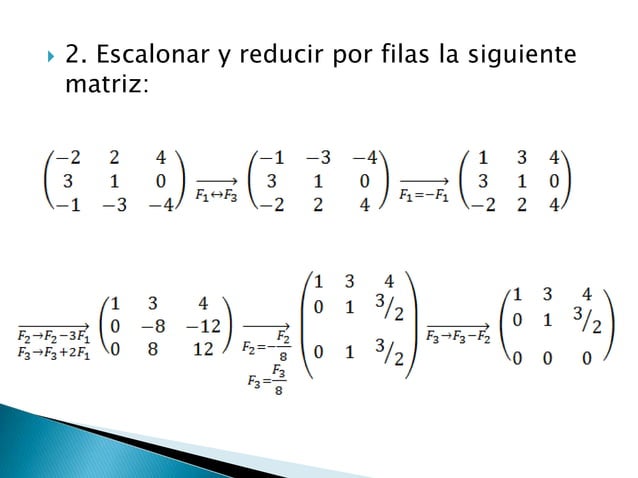 Operaciones elementales | PPT
